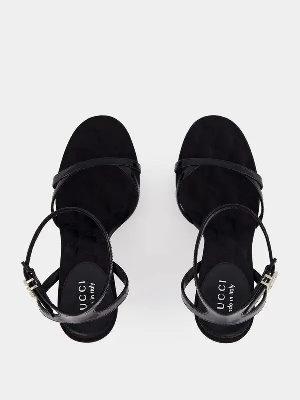 Gucci Calfskin High-heel Sandals - Black