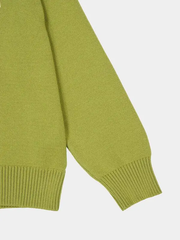 AMI Paris De Coeur Crewneck Sweater - Green