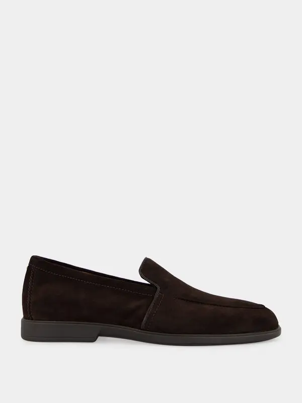 Santoni Suede Calf Leather Loafers