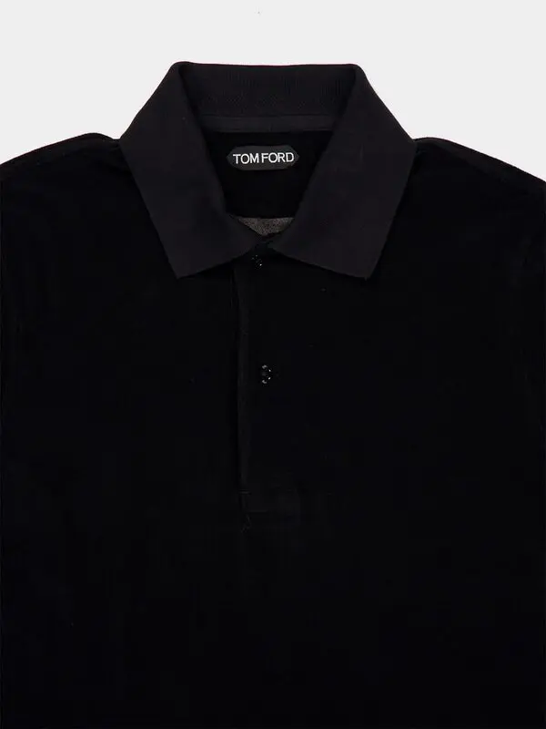 TOM FORD Towelling Polo - Black