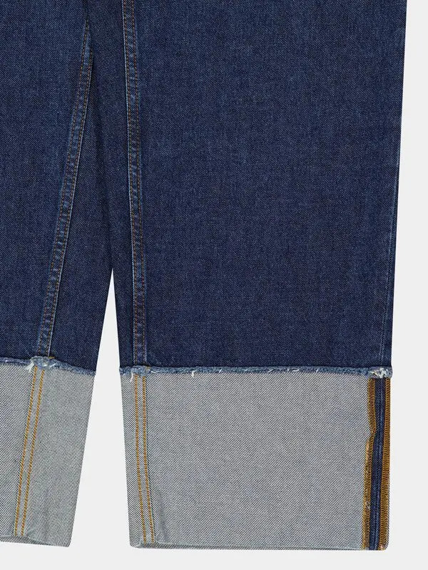 Marni Inside-out Wide Leg Denim Jeans - Blue