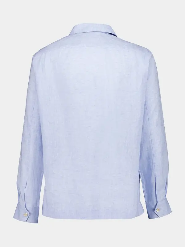 Brunello Cucinelli Cloud Linen Shirt - Blue