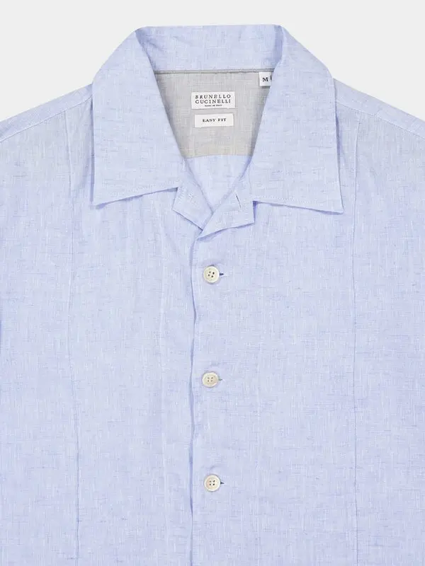 Brunello Cucinelli Cloud Linen Shirt - Blue