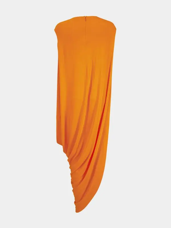 TOM FORD Jersey Asymmetric Sleeveless Dress - Orange