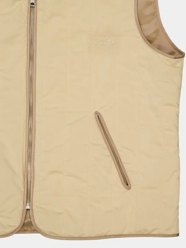 MAISON MARGIELA Padded Reversible Gilet - Beige
