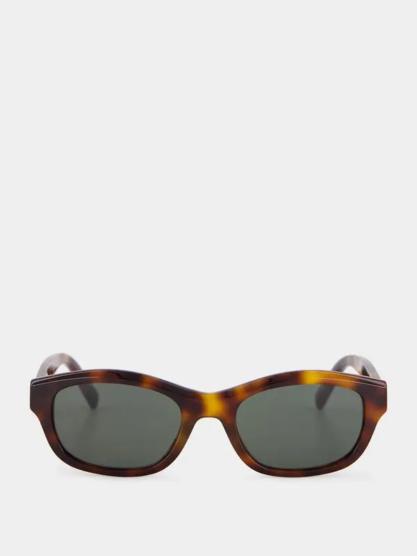 Saint Laurent Cassandre Tortoiseshell Sunglasses - Brown
