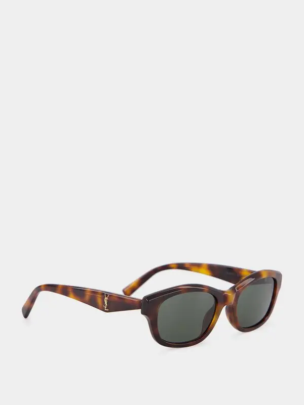 Saint Laurent Cassandre Tortoiseshell Sunglasses - Brown
