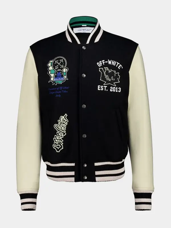 Off-White Panthers Wool Varsity Jacket