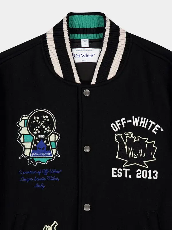 Off-White Panthers Wool Varsity Jacket