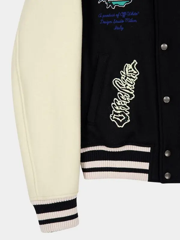 Off-White Panthers Wool Varsity Jacket
