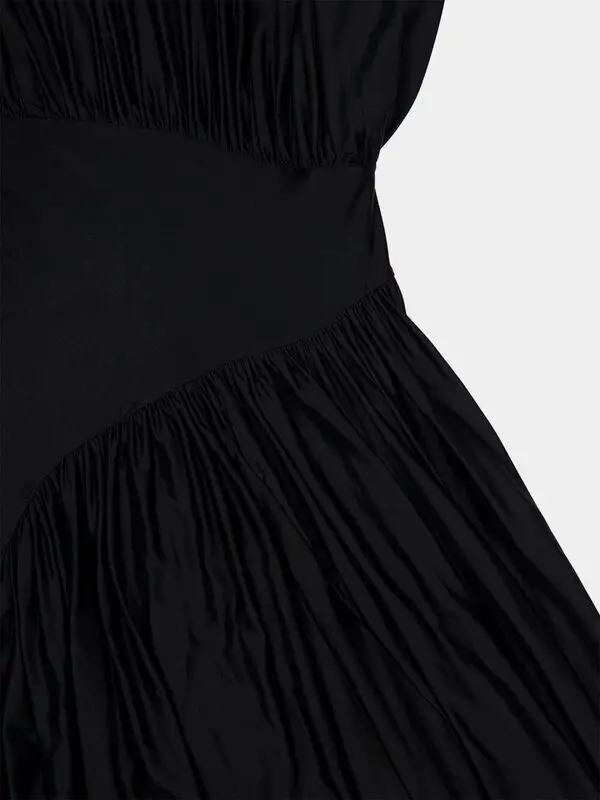 Rabanne Satin Jersey Maxi Dress - Black