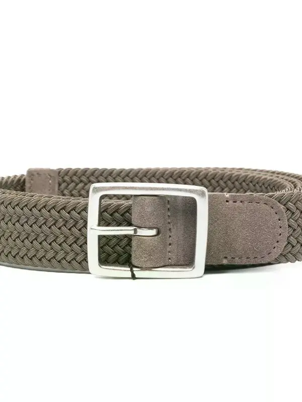 DELL'OGLIO Buckle Woven Belt
