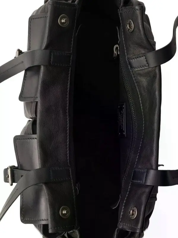 Prada Route Medium Leather Tote Bag - Black
