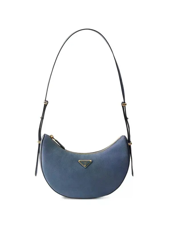 Prada Arqué Small Nubuck Leather Bag - Blue