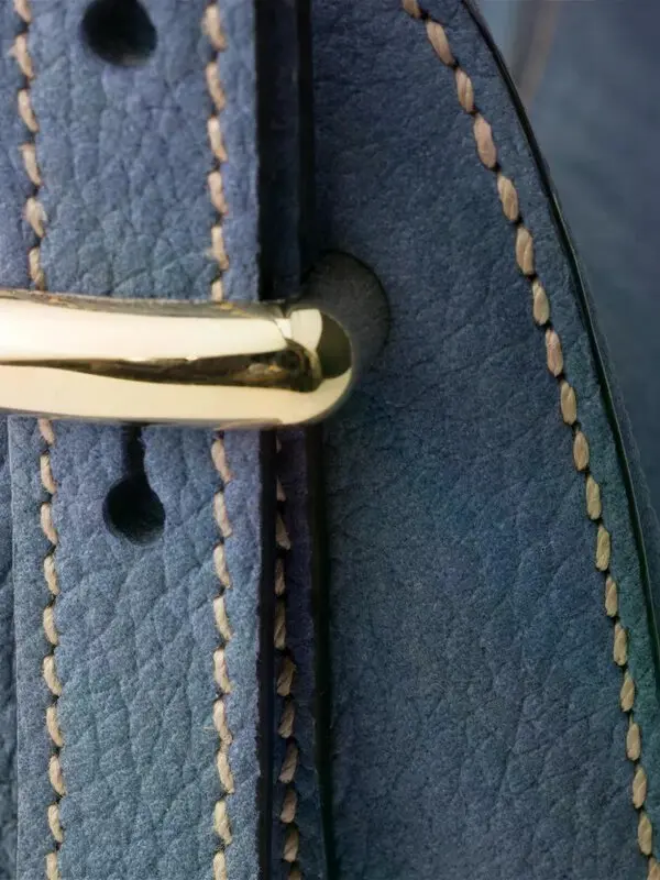 Prada Arqué Small Nubuck Leather Bag - Blue