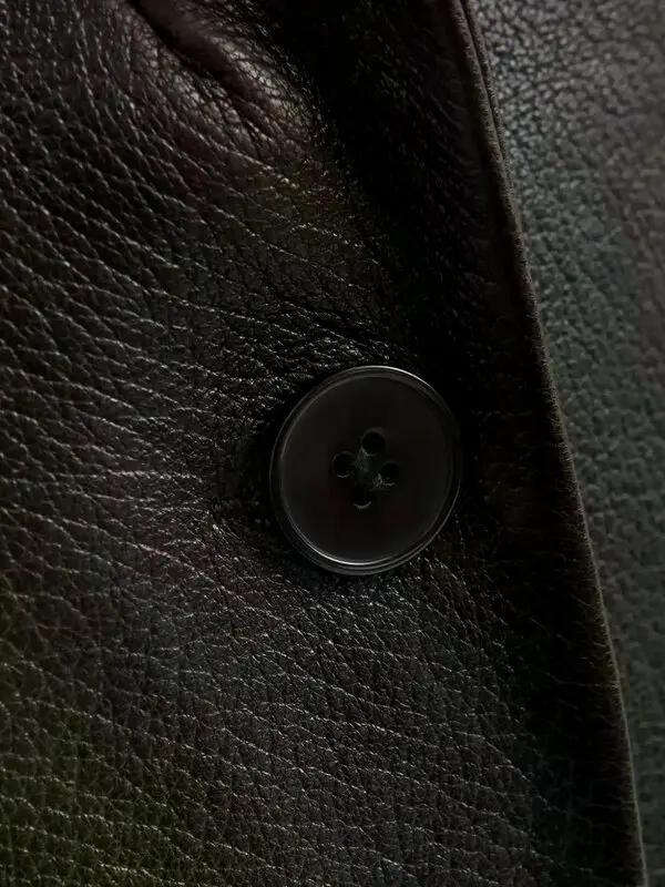 Nour Hammour Opus Leather Jacket - Brown