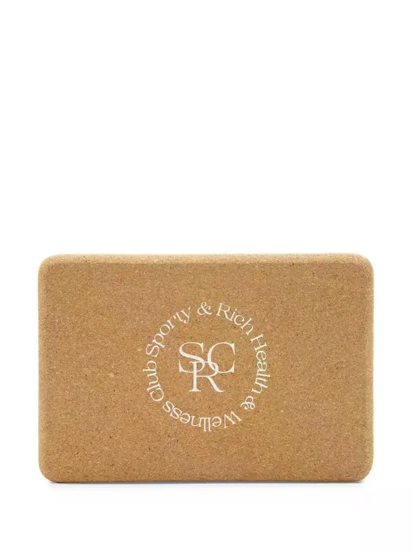 SPORTY & RICH Cork Yoga Block - Brown