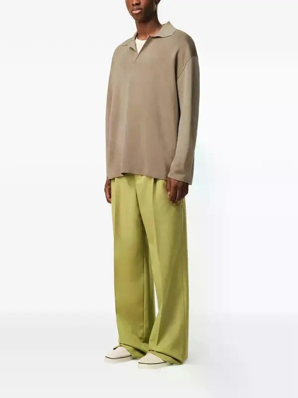 AMI Paris Wool Long Sleeves Polo