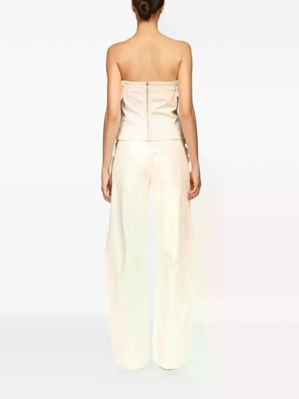 David Koma 3d Flower Denim Trousers