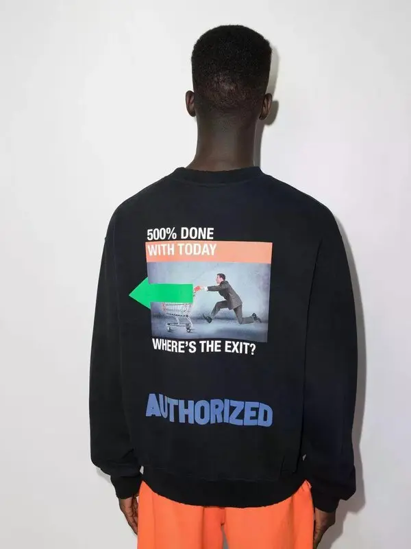 Heron Preston A.f. Authorized Crew-neck Sweatshirt