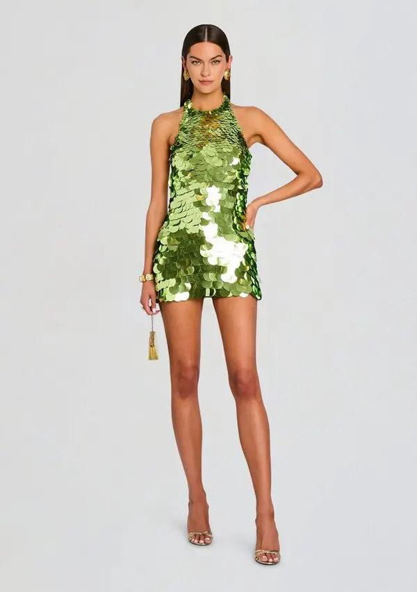 Retrofete Bondera Sequin Mini Dress - Kiwi