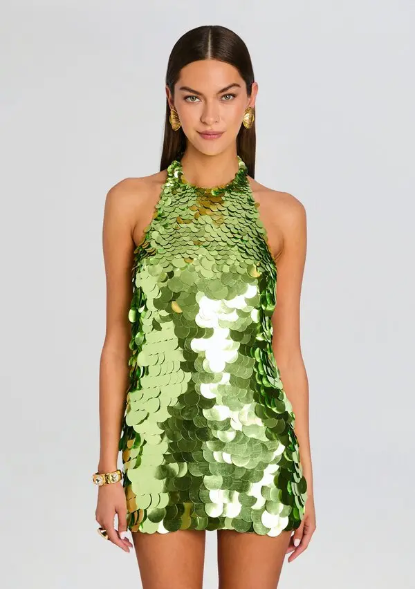 Retrofete Bondera Sequin Mini Dress - Kiwi