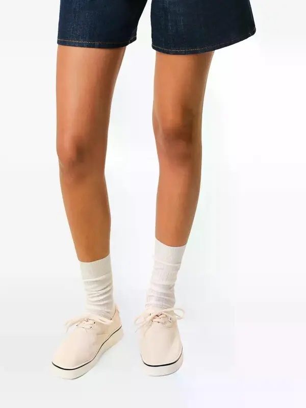 AMI Paris Washed Canvas Tennis Sneakers