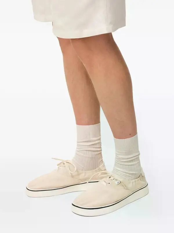 AMI Paris Washed Canvas Tennis Sneakers