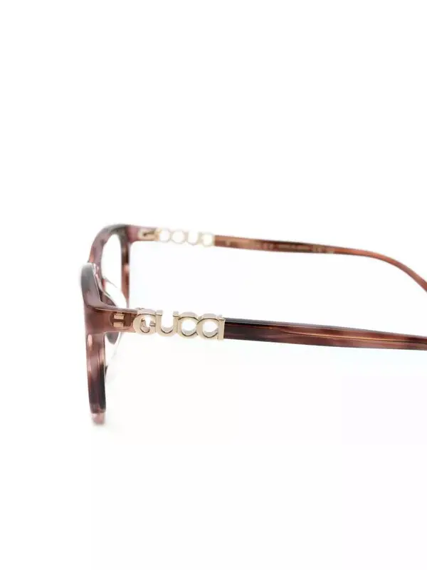 Gucci Logo Detail Rectangle Glasses