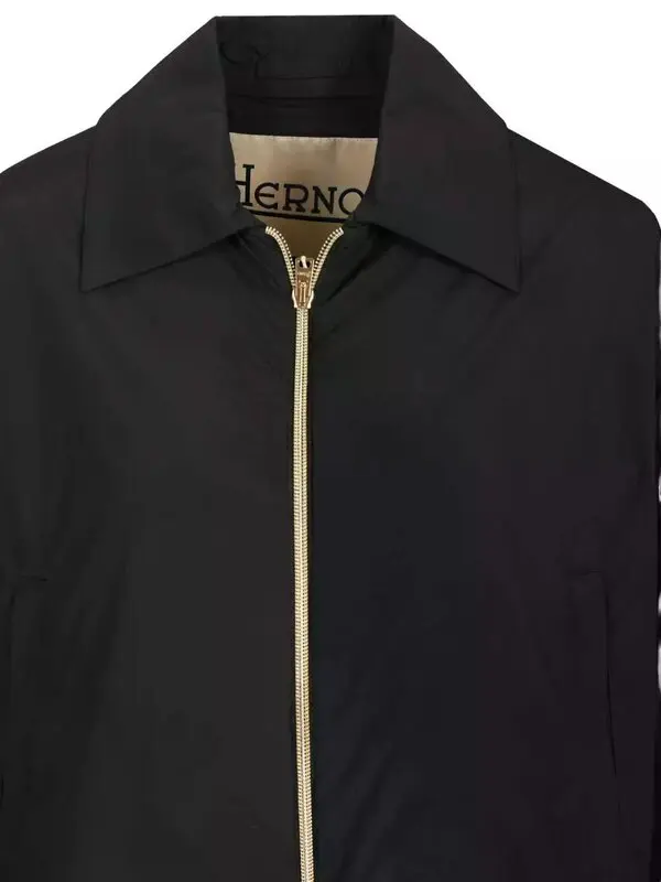Herno Collared Zip Jacket - Black