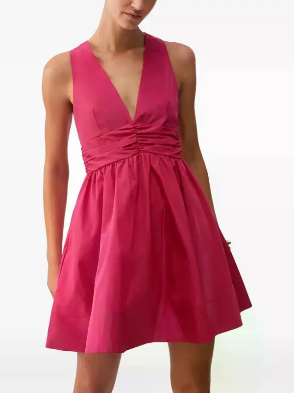 Liu Jo V-neck Gathered Waistband Dress