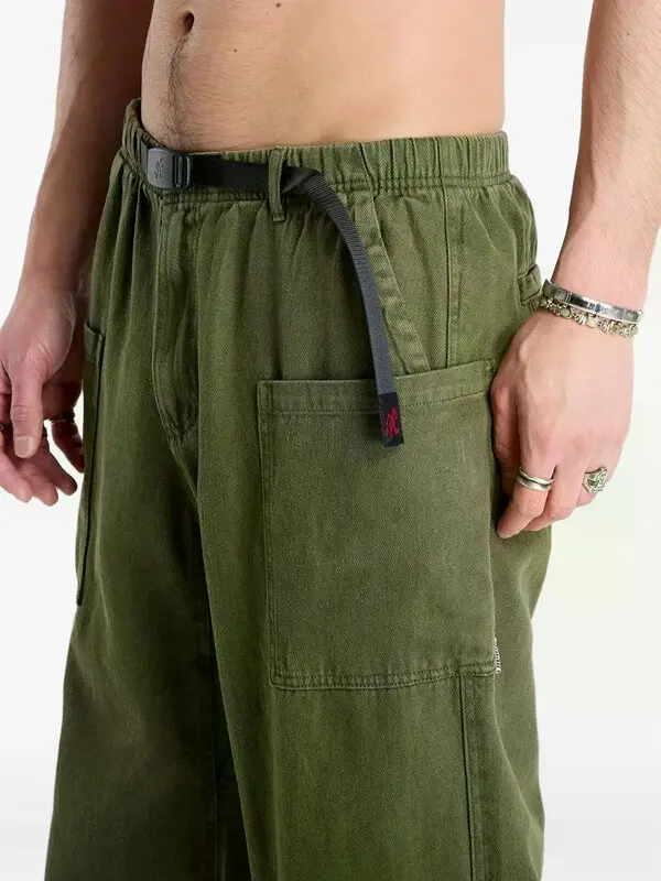 Gramicci Belted Wide-leg Trousers - Green