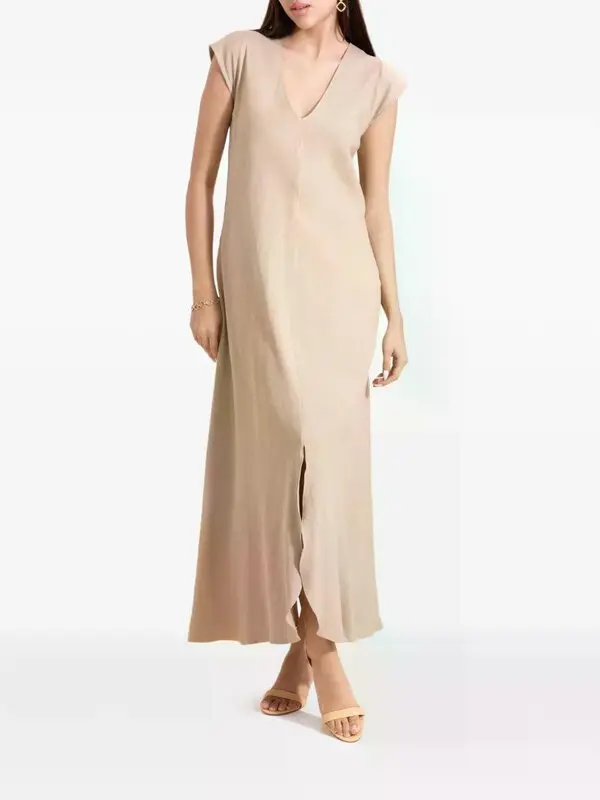 PETER COHEN Doves V-neck Maxi Dress