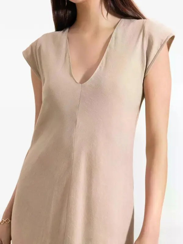 PETER COHEN Doves V-neck Maxi Dress