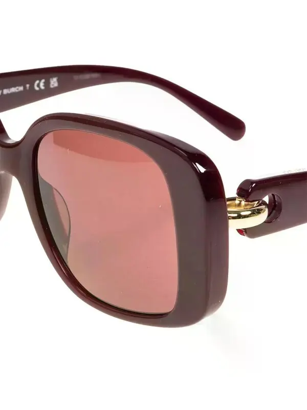 Tory Burch Geometric-frame Sunglasses - Red