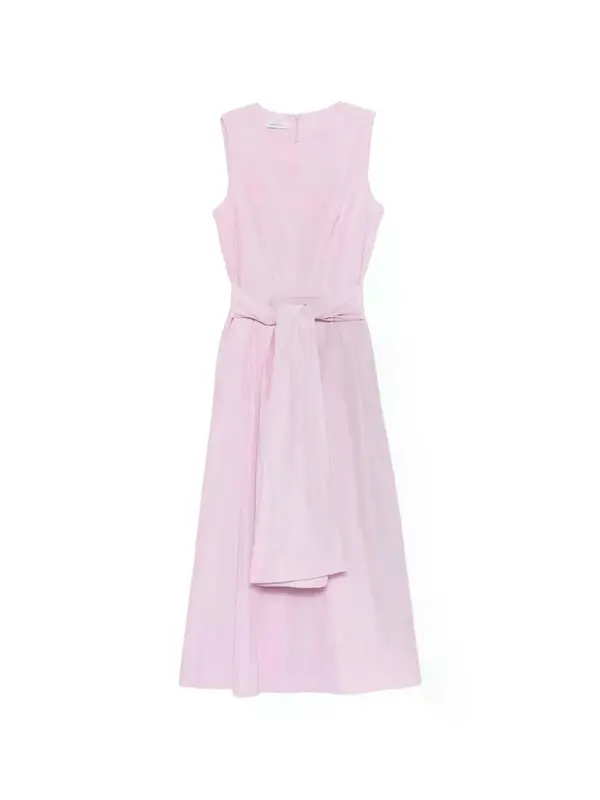 ROSSO 35 Belted Sleeveless Midi Dress - Pink