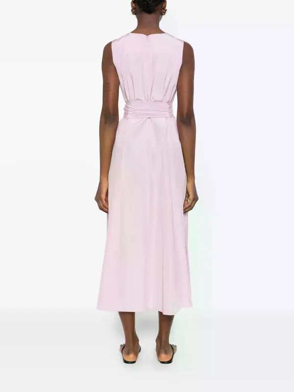ROSSO 35 Belted Sleeveless Midi Dress