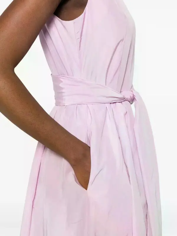 ROSSO 35 Belted Sleeveless Midi Dress