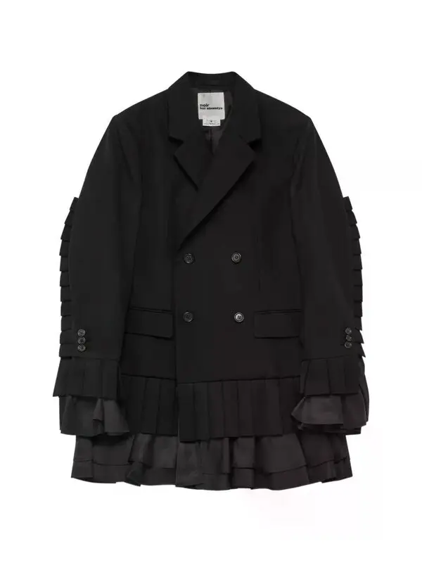 Noir Kei Ninomiya Ruffled Double-breasted Blazer