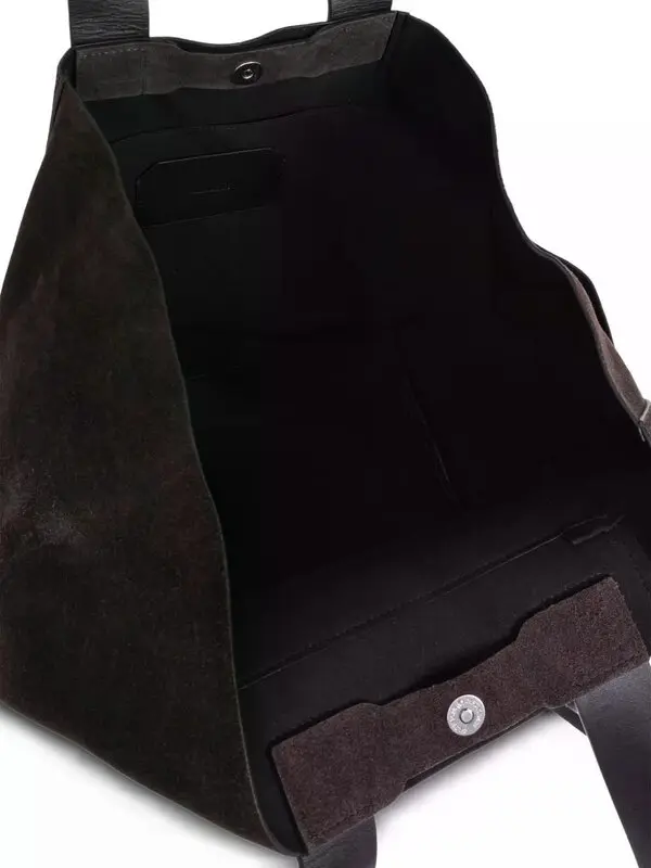 ALLSAINTS Alba Zip Leather Tote Bag - Brown