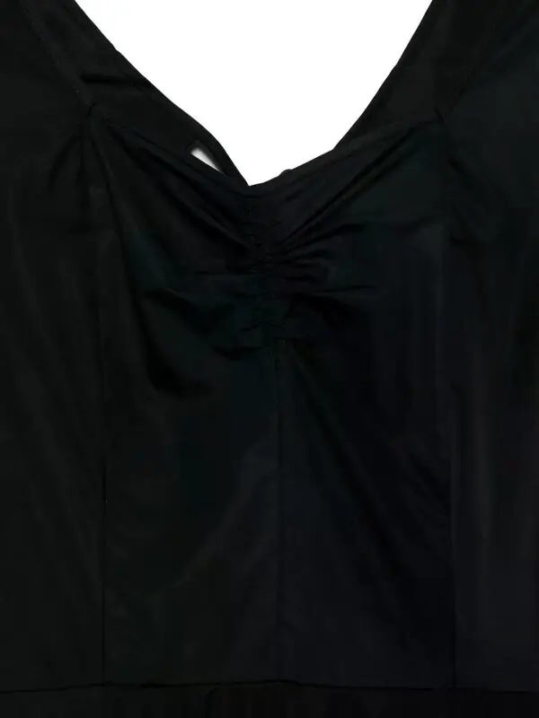 Aspesi Cut-out Ruched Midi Dress - Black