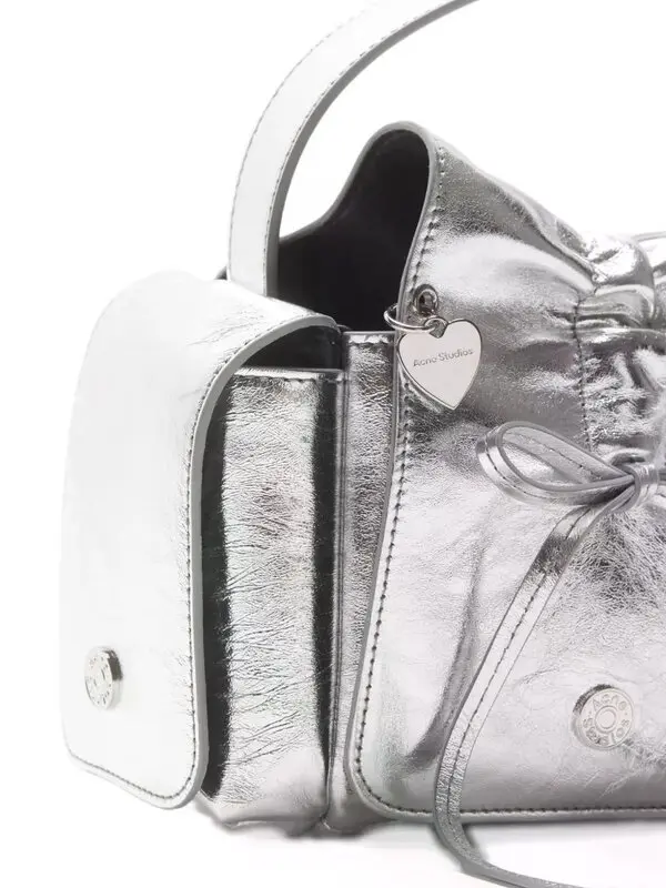 Acne Studios Metallic Leather Drawstring Tote