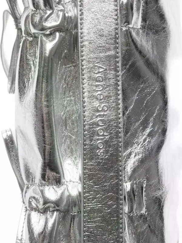 Acne Studios Metallic Leather Drawstring Tote