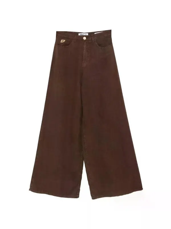 LOIS Button Wide-leg Trousers