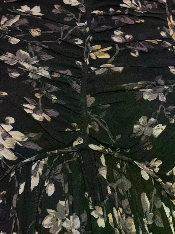 ALLSAINTS Shaela Floral-print Midi Dress - Black