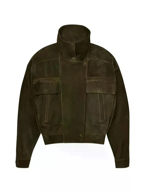 Saint Laurent Pocket Suede Jacket - Green