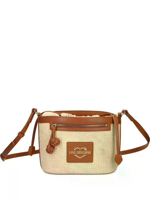 Moschino Woven Cross Body Bag - Neutrals