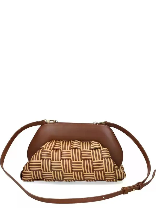 THEMOIRE Woven Clutch Bag - Brown