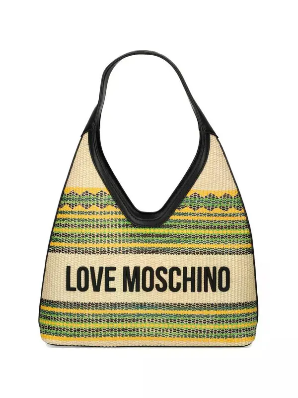 Moschino Striped Shoulder Bag - Neutrals