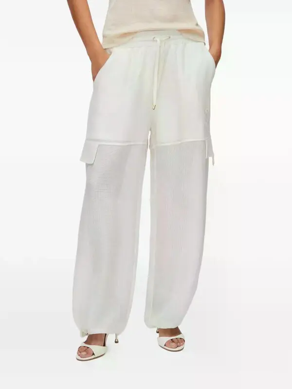 Liu Jo Mesh Cargo Trousers - Neutrals